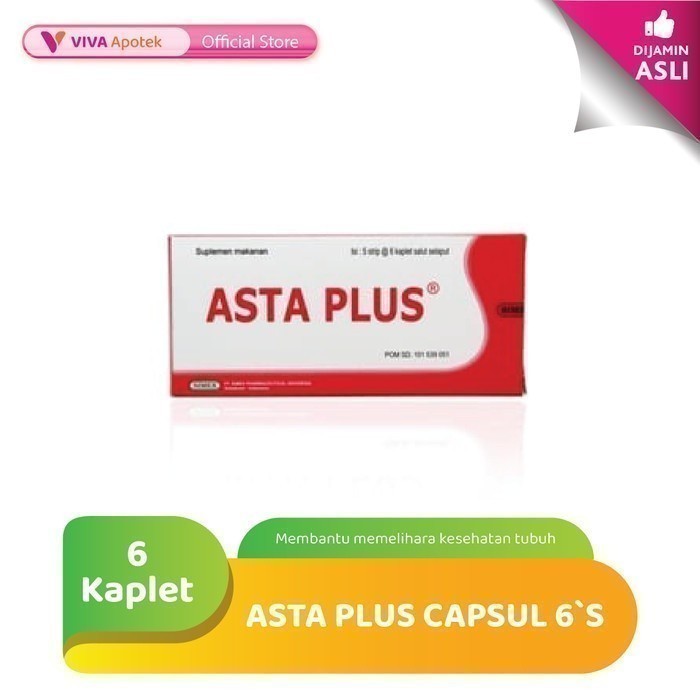 Jual Asta Plus Capsul Suplemen Daya Tahan Tubuh (6 Kaplet) | Shopee ...