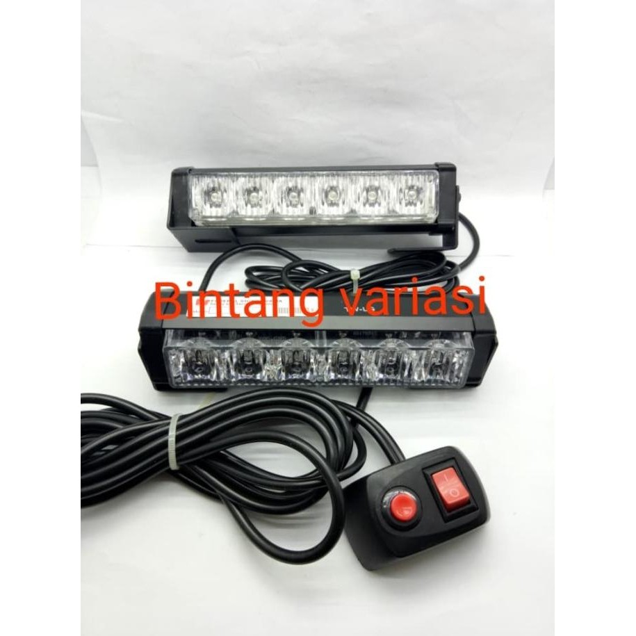 Jual Lampu Strobo 2x6 6Mata Led | Shopee Indonesia