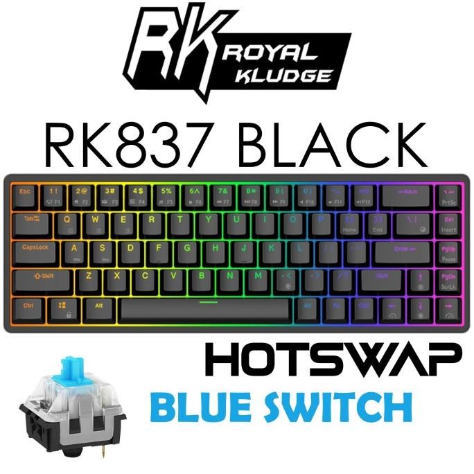 Jual ROYAL KLUDGE RK68 / RK837 RGB MECHANICAL KEYBOARD 3 MODE HOTSWAP ...
