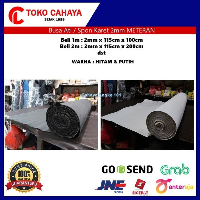 Jual Spon Karet Busa Ati Spon Eva Sponge ROLL 2mm Isi 50 meter | Shopee ...