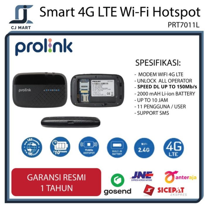 Jual MODEM PROLINK 4G PRT7011L / 4G LTE Wi-Fi / MIFI 4G / HOTSPOT ...