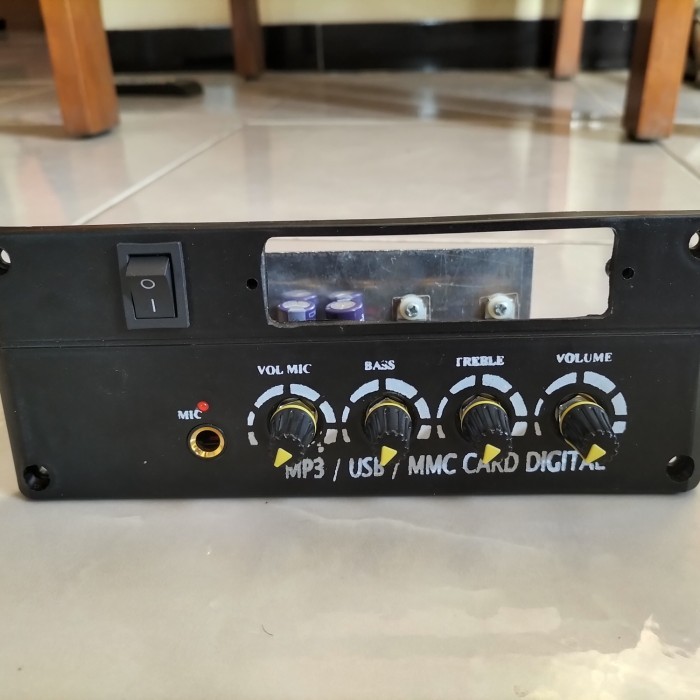 Jual mesin Power Ampli Speaker Aktif + panel lubang mp3 warna hitam ...