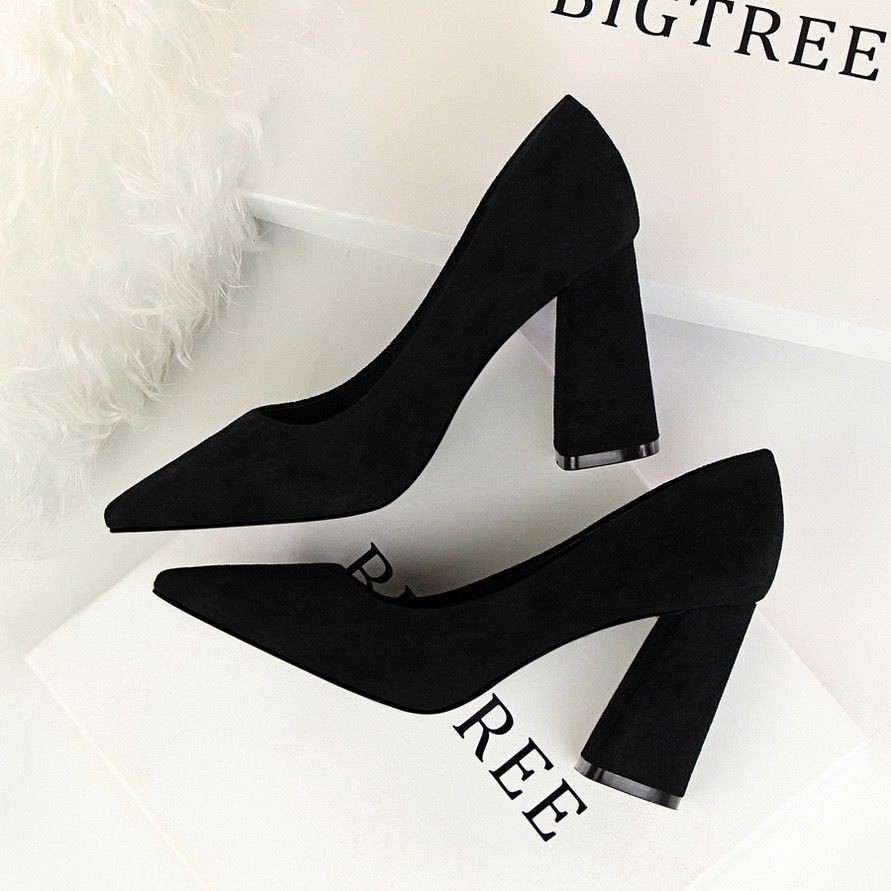 Jual Women's French-Style High Heels/Low-Cut Pointed Work Shoes/Pumps ...