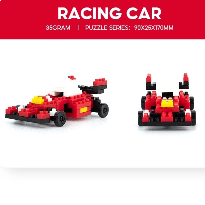 Jual OHSOME - JiKe Racing Car Shaped Building Blocks HK-JM001-06 / 30g ...