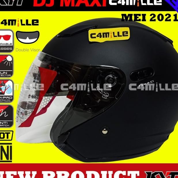 Jual Helm Kyt Dj Maxi Solid Double Visor Half Face Bukan Dj Maru ...