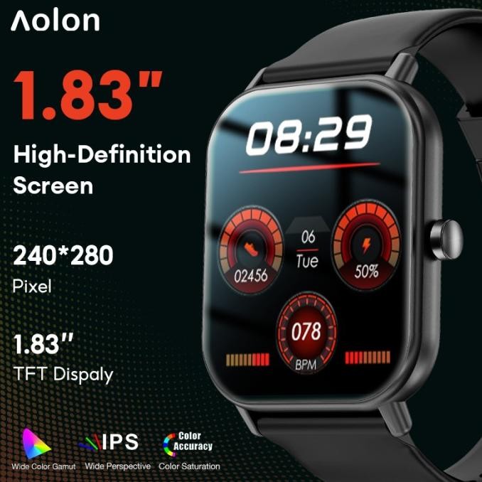 Jual Aolon Smartwatch GTS 2024 Bluetooth Waterproof Heart Rate Sport ...