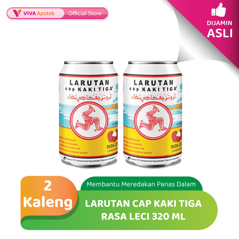 Jual Larutan Cap Kaki Tiga Rasa Leci 320 ml (Pack - 2 Kaleng) | Shopee Indonesia