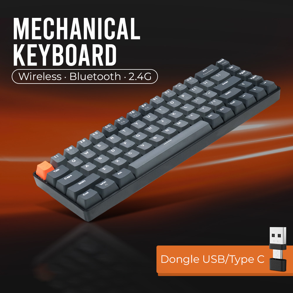 Jual ZIYOULANG Keyboard Gaming Mechanical Wireless Bluetooth 2.4G - K68 7CKY0LDG | Shopee Indonesia