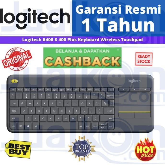 Jual Logitech K400 K 400 Plus Keyboard Wireless Touchpad Diskon Besar ...