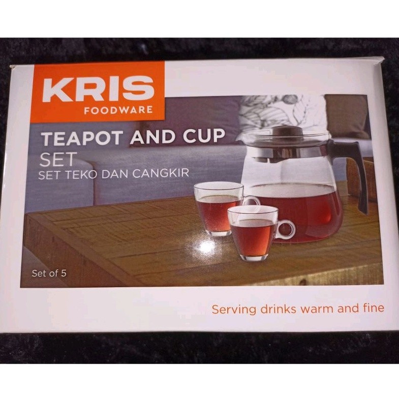 Jual AMWAY Tea pot and Cup set teko teh dan 4 bh cangkir kris foodware ...