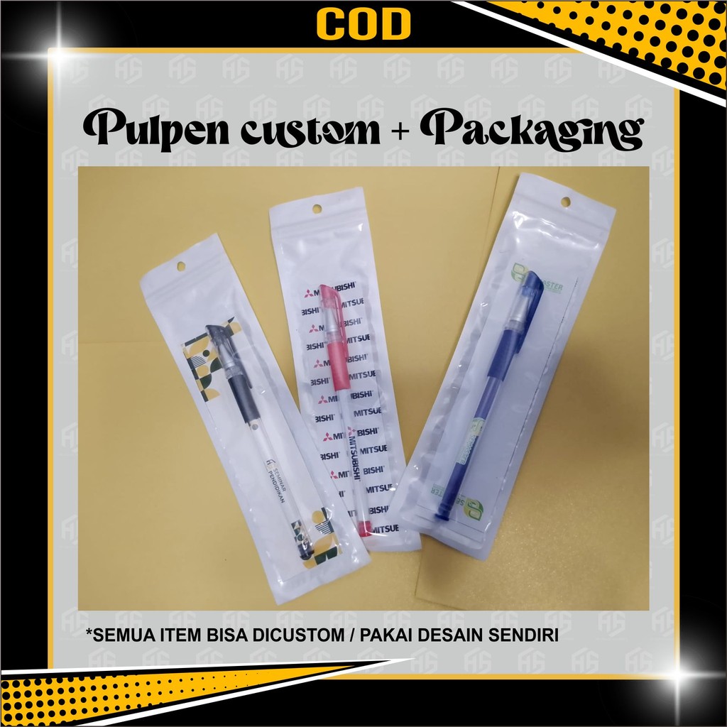 Jual Pulpen Promosi Souvenir Ekonomis Custom Packing | Bolpoin Custom ...