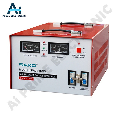 Jual ORIGINAL SAKO SVC 5000 VA Stabilizer Analog 5000VA 5000 VA 1 Phase | Shopee Indonesia