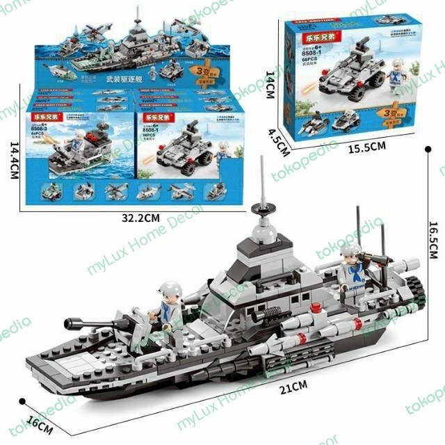 Jual Mainan Lego Battleship 6 in 1 Balok Susun Kapal Perang | Shopee ...