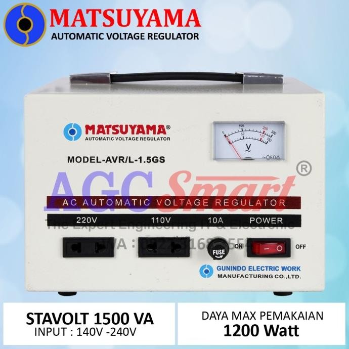 Jual STAVOLT STABILIZER MATSUYAMA AVR-LD 1,5GS 1500 VA 1500 WATT ...