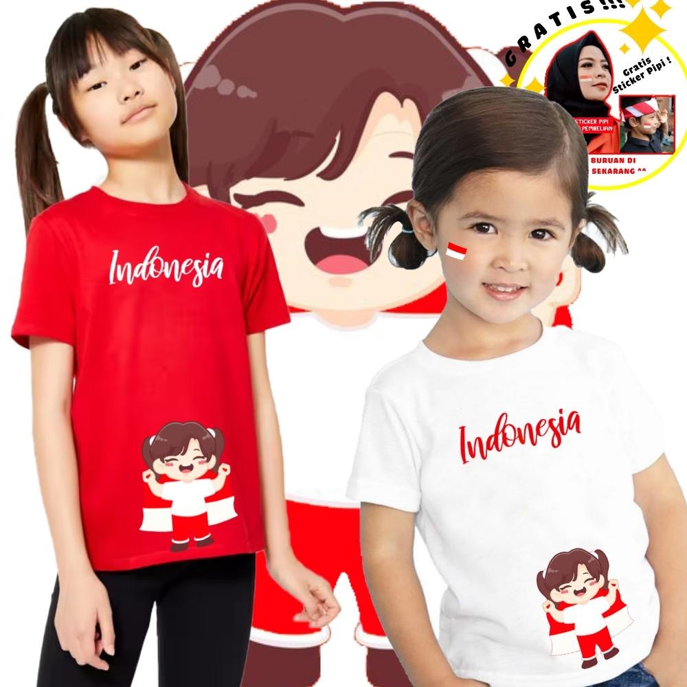 Jual SDFT KAOS ANAK KUNCIR DUA AGUSTUS MERDEKA 17 AGUSTUS KEMERDEKAAN ...