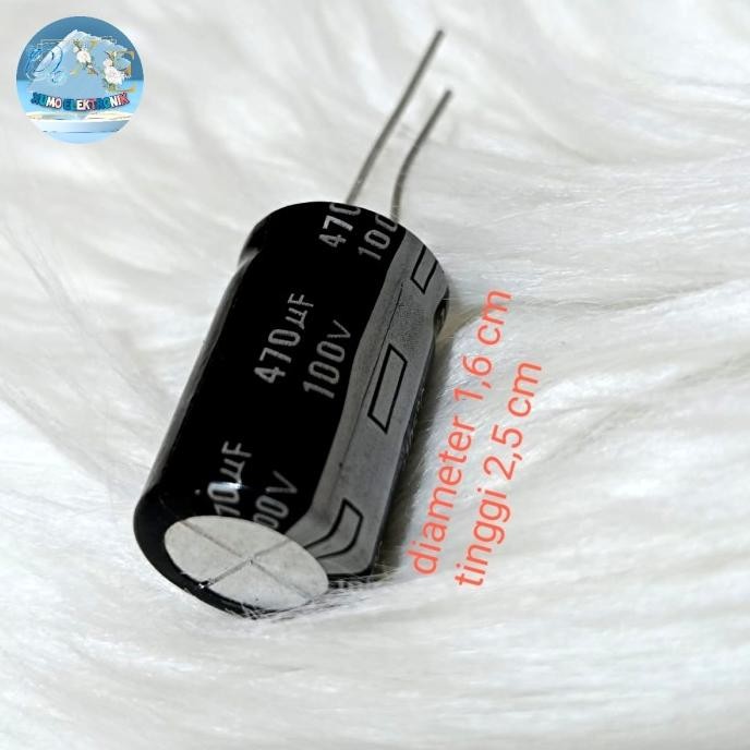 Jual 50 PCS KAPASITOR ELCO 470UF 100V ELKO CAPACITOR 470 UF 100 VOLT ...