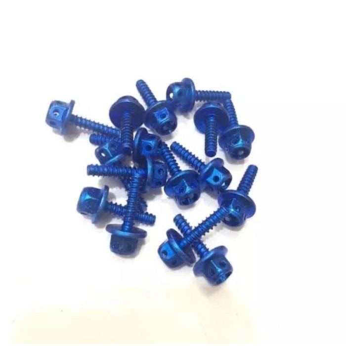 Jual Jual!!! Baut Biru 1 Pack Besar Isi 30 | Shopee Indonesia
