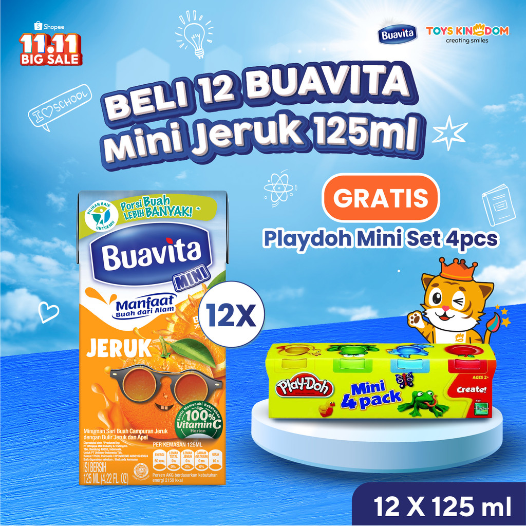 Jual Beli 12 Buavita Mini Jeruk 125ml GRATIS Playdoh Mini Set 4 Pcs ...