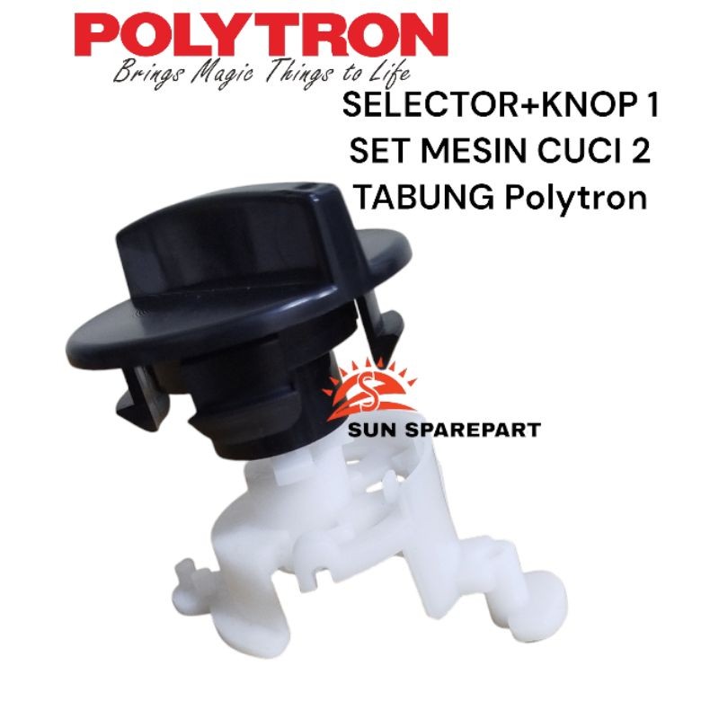 Jual selector+knop hitam 1 set pembuangan air mesin cuci 2 tabung ...