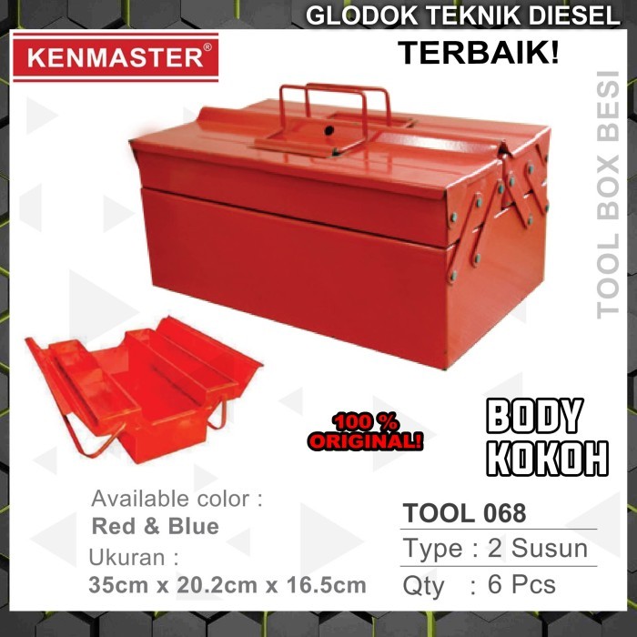 Jual Toolbox 2 Susun Tool Box Metal Besi Plat Tebal ORIGINAL ...