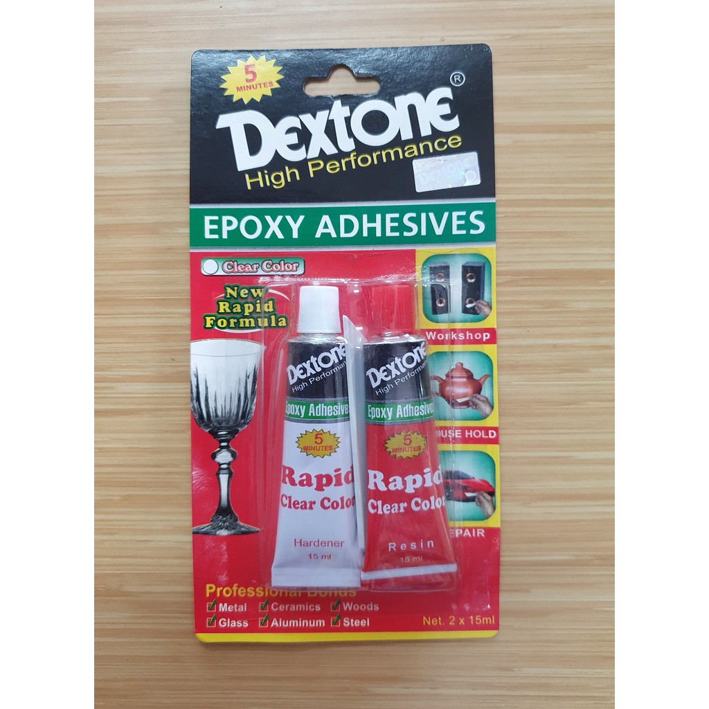 Jual Lem Besi Dextone Epoxy Rapid Clear / Lem Besi Campur 48gr | Shopee ...