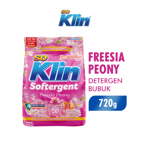 Jual Soklin Deterjen Bubuk Softergent Freesia Peony 720 g | Shopee Indonesia
