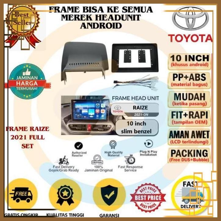 Jual [ATS] frame headunit 10 inch toyota raize full 2021 2022 indonesia ...