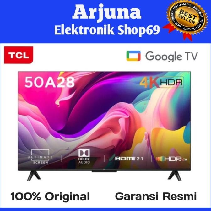 Jual BEBAS ONGKIR - TCL A28 | 50A28 LED TV 50 Inch UHD 4K Google TV Dolby Audio Ok Google ...