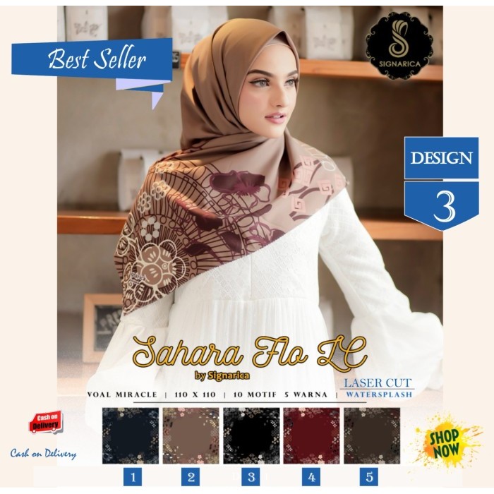 Jual Jilbab Segi Empat Sahara Flo Voal Miracle Lc Water Proof Design 3 ...