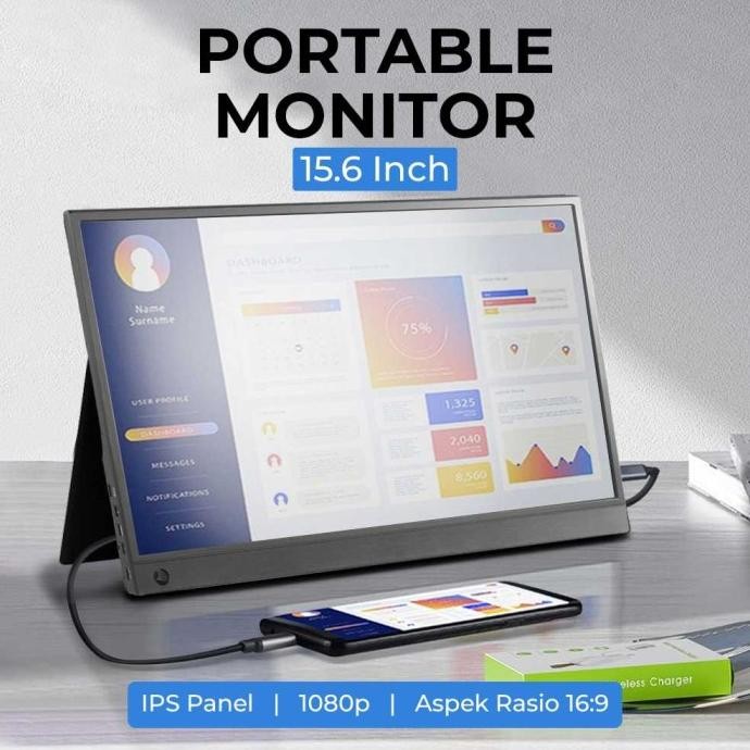 Jual Monitor Portable FHD IPS 15.6 Inch 1080P Touchscreen ZEUSLAP Layar ...