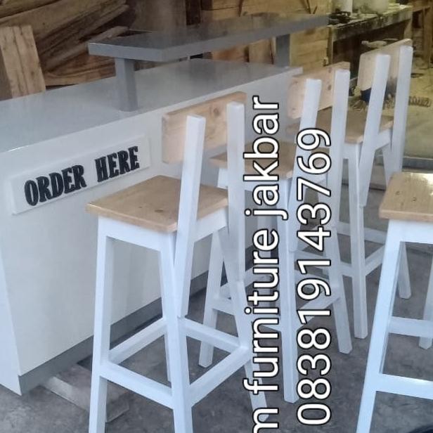 Jual Meja Bar/ Meja Barista/ Meja Kasir + Bangku Bar Bagus Awet ...