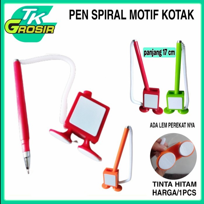 Jual Terbaru pen/pulpen/ballpoint spiral motif kotak/pulpen kantor ...