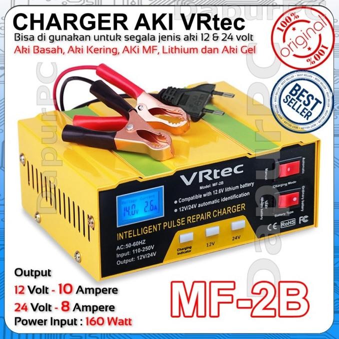 Jual TERBARU - Charger Aki Mobil 12V/24V 6-105AH MF-2B Smart Battery Charger | Shopee Indonesia