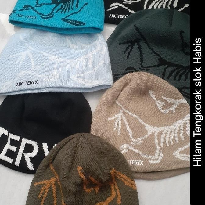 Jual kupluk arcteryx hitam motif putih ori H24S | Shopee Indonesia
