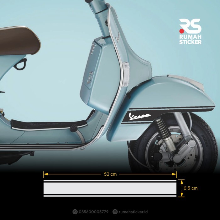 Jual STICKER STIKER CUTTING LIST STRIPING SET UNIVERSAL VESPA PX 2 TAK ...