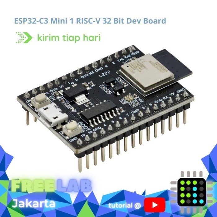 Jual ESP32-C3 RISC-V Dev Board ESP32-C3-MINI-1 WiFi Bluetooth 5.0 ESP32 C3 | Shopee Indonesia