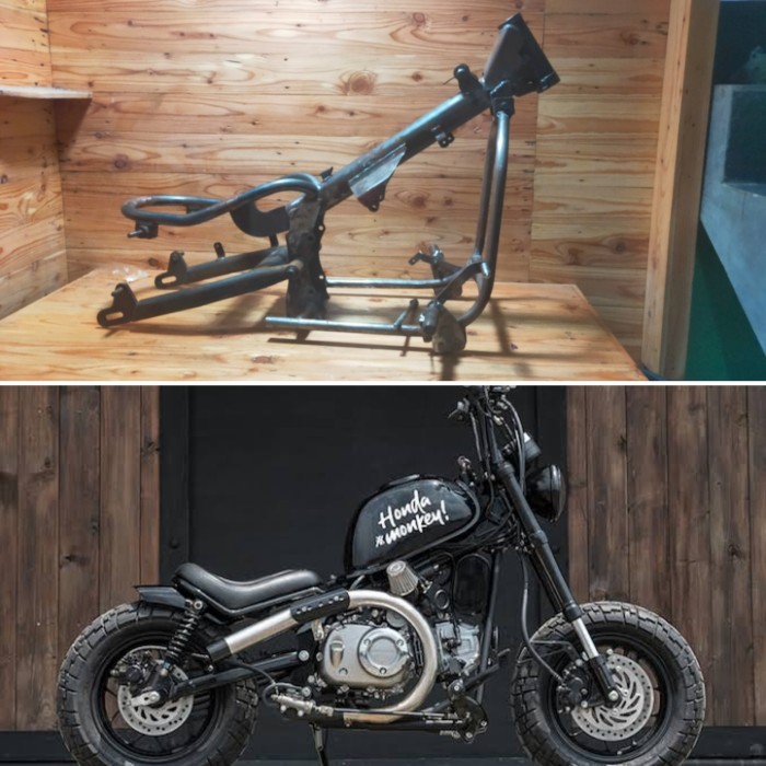 Jual frame honda monkey 125 bobber , rangka monkey bobber, rangka ...