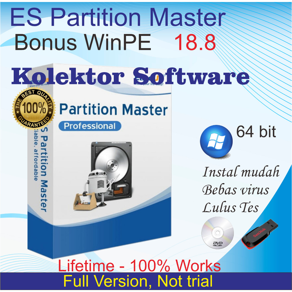 Jual EaseUs Partition Master Pro - Full Version, Lifetime | Shopee ...