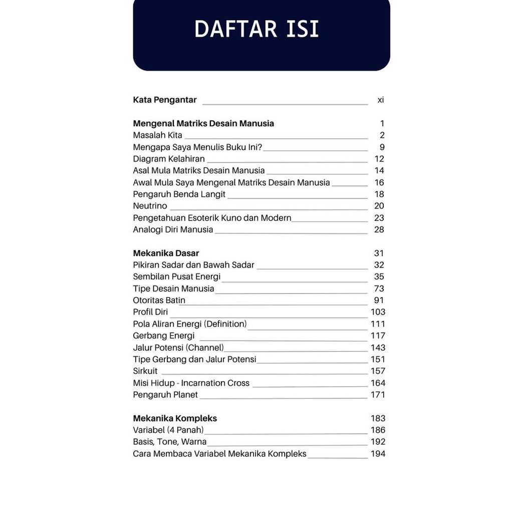 Jual Buku Matriks Desain Manusia - Human Design Indonesia - Human ...