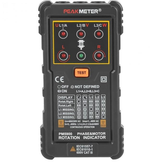 Jual Digital 3 Three Phase Indicator Rotation Sequence Meter Tester ...