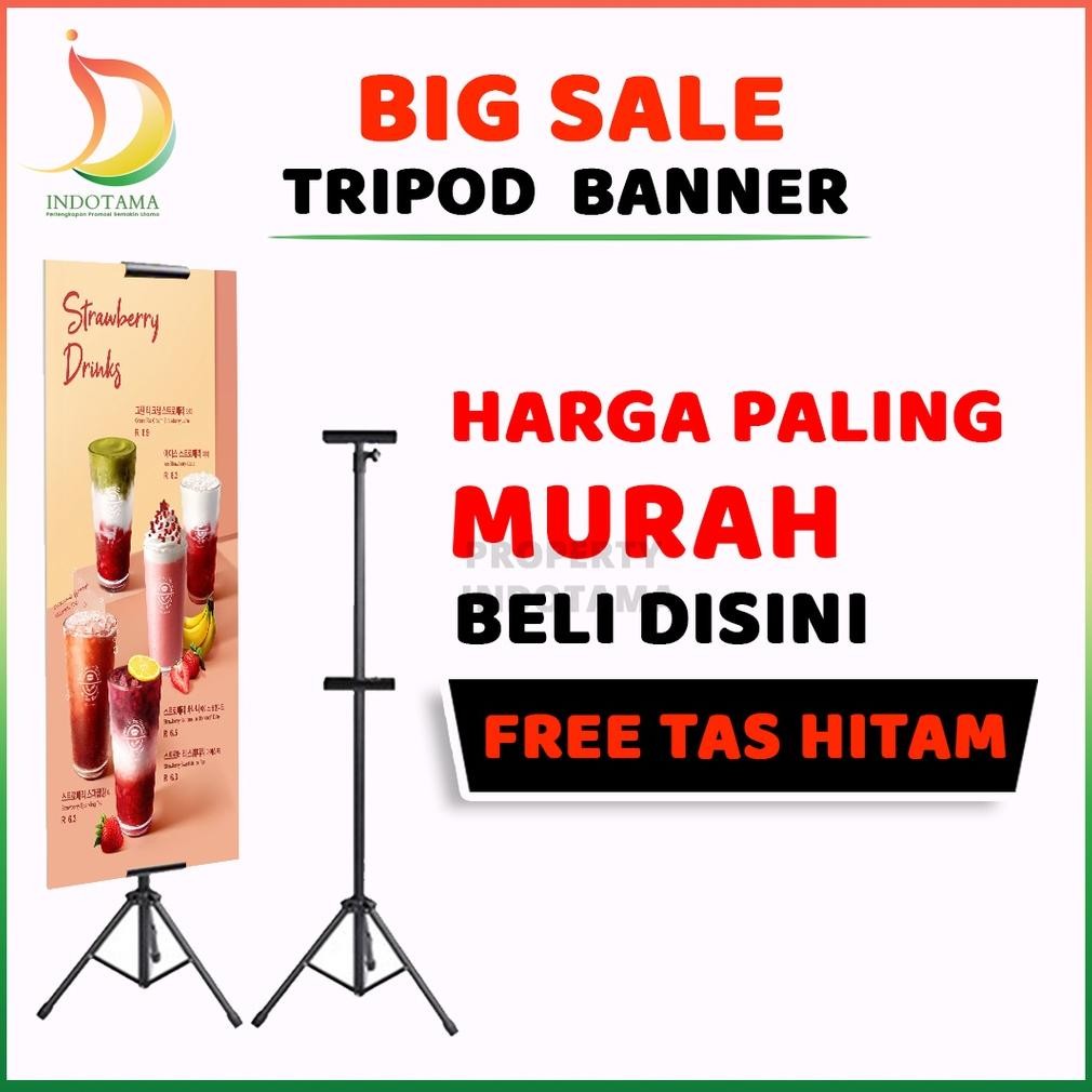 Jual READYYY>> STAND BANNER 2 SISI TRIPOD BANNER 2 METER STANDING BANNER BESI | Shopee Indonesia