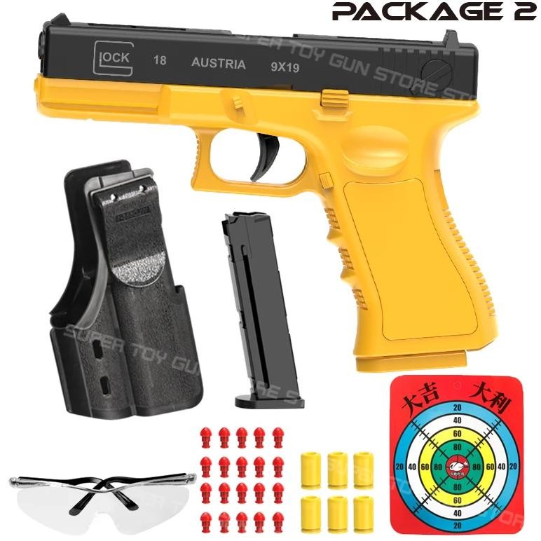 Jual G18 AIRSOFT PISTOL ARMAS CS SHOOTING WEAPONS GUN TOY SHELL EJECTION SOFT BULLET TOY GUN FOR ...