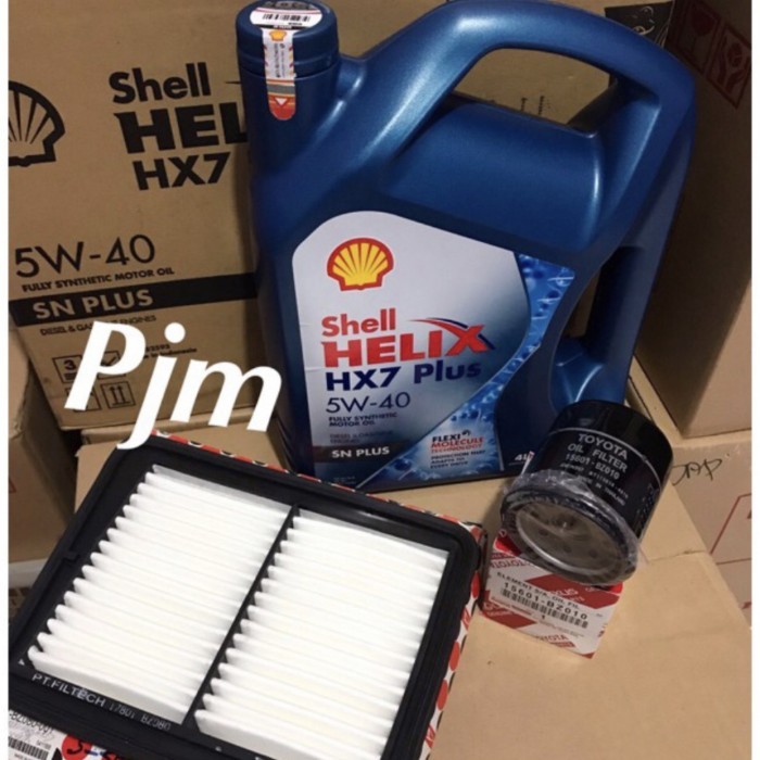 Jual Oli Mesin Shell Helix Hx7 5W-40 4Liter. Paket Grandmax 3Item Harga ...