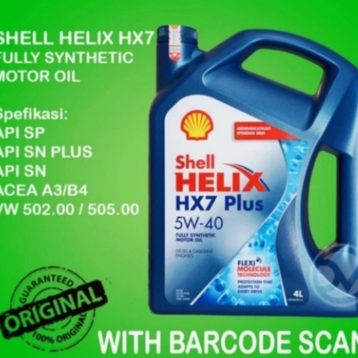 Jual Oli Mobil Shell Helix Hx7 Plus Sae 5W-40 Kemasan 4 Liter Harga ...