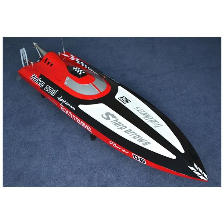Jual DTRC G30C 30CC RED FIBER GLASS GASOLINE RACING ARTR RC BOAT W/O ...