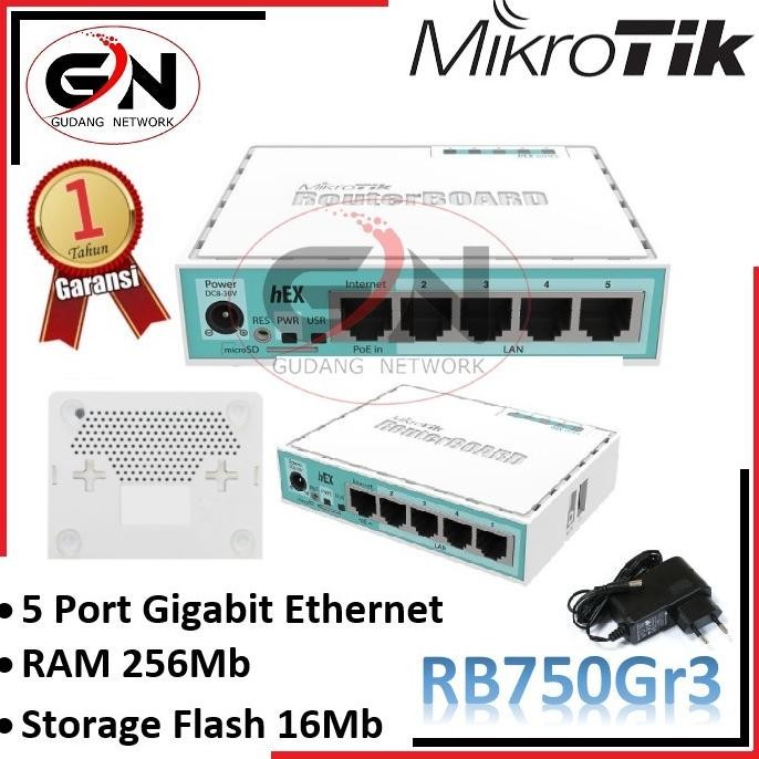 Jual MIKROTIK RB750Gr3 (hEX)/ ROUTER MIKROTIK RB750 GR3 HEX/ RB 750GR3 ...