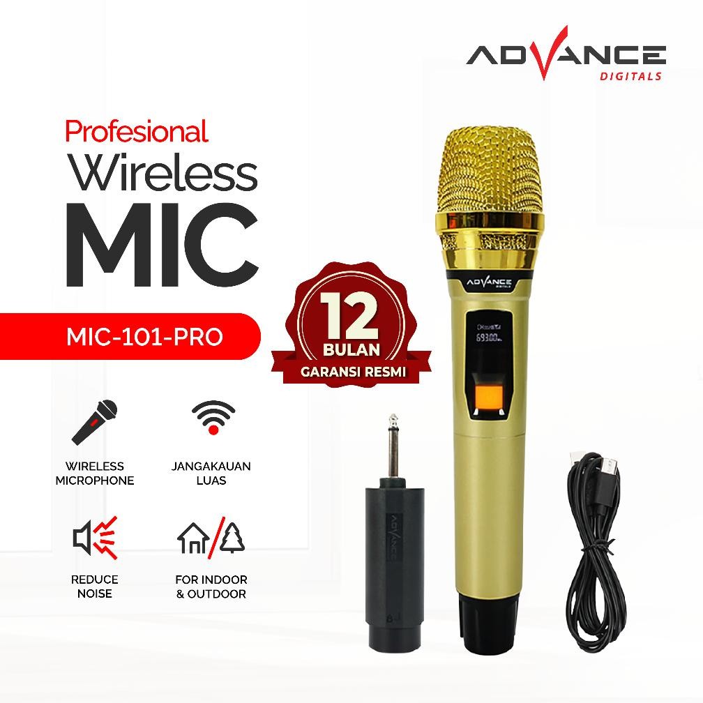 Jual Garansi Resmi 1 TahunMic Wireless Advance MIC-101 PRO Profesional ...