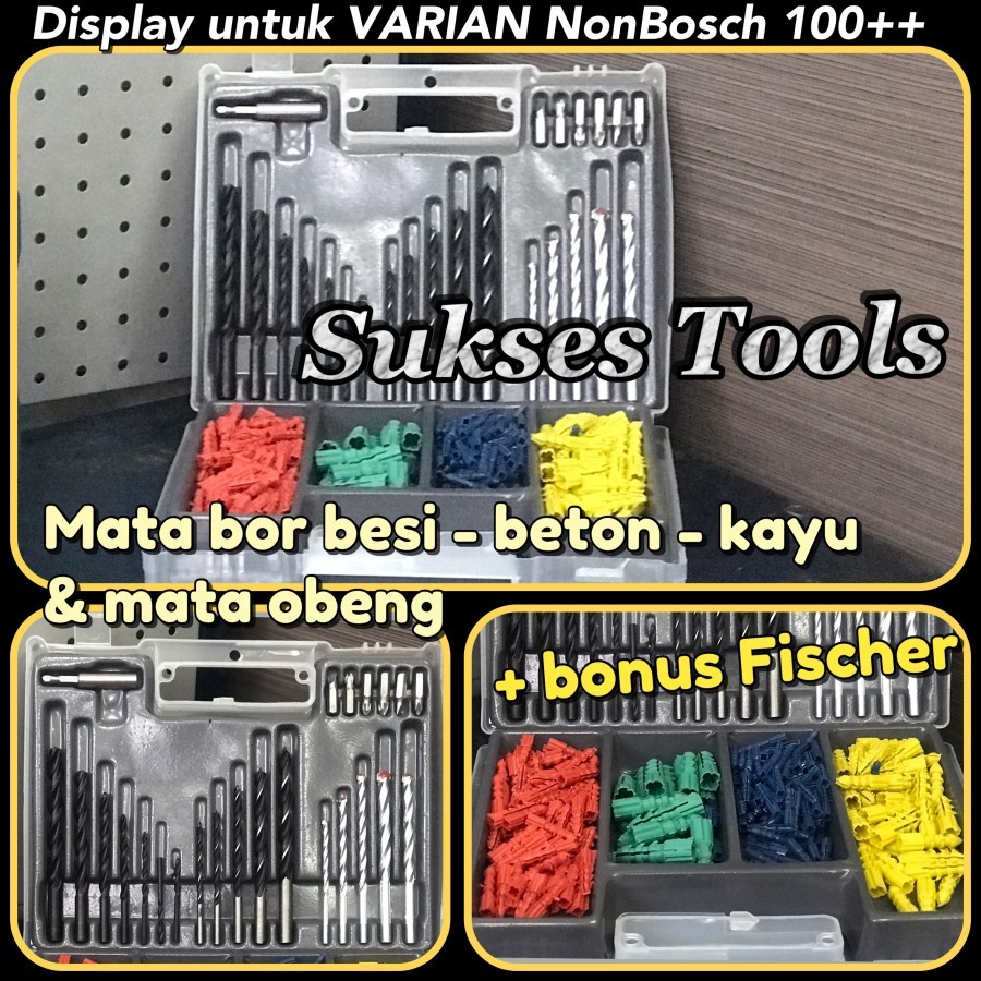 Jual Mata Bor Set Kombinasi Non / Bosch Mata Obeng Bor Besi Kayu dan ...