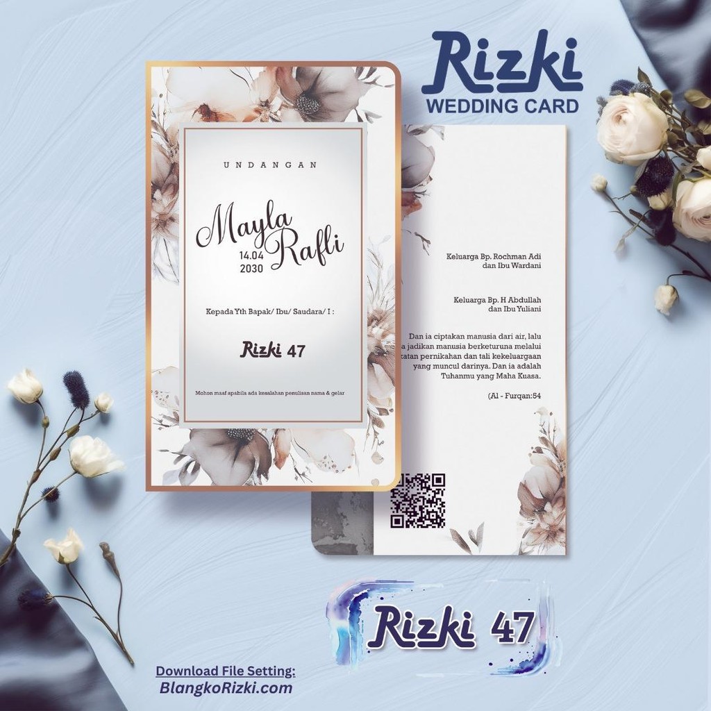Jual Blangko Undangan merk RIZKI 47 FREE Katalog dan File Setting ...