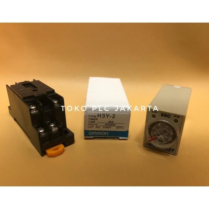 Jual H3Y-2 Delay Timer Relay OMRON + Socket Base 220VAC 60s H3Y 2 | Shopee Indonesia